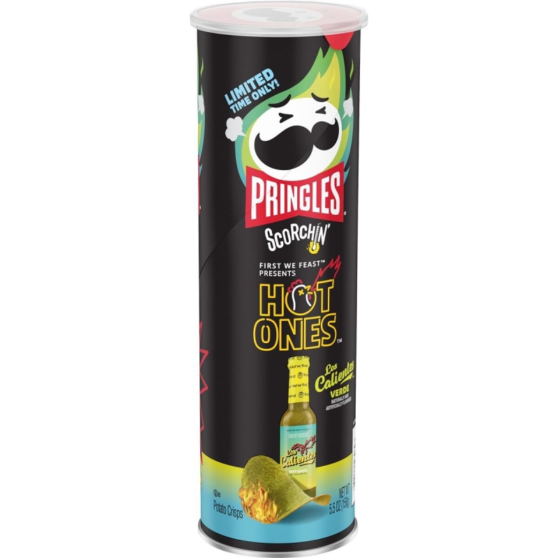 PRINGLES - HOT ONES LOS CALIENTES VERDE 156g/Amerikanische Lebensmittel ...
